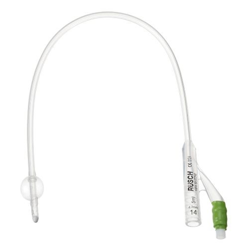 Teleflex Silkomed 100% Silicone 2-Way Foley Catheter 14Fr, 5cc, 16" L
